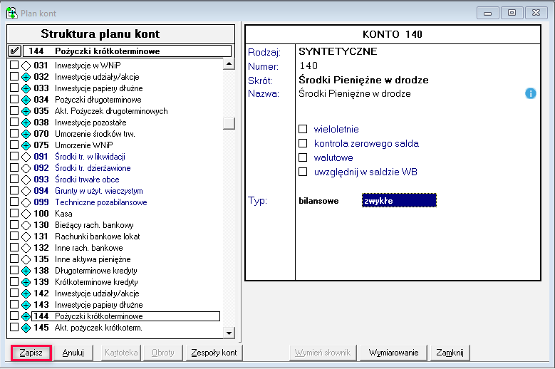 Krok 6: Modyfikacja planu kont – Centrum pomocy - Finanse i Księgowość