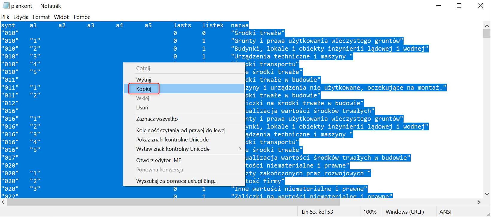[F50/FKF] Eksport planu kont do Excela – Centrum pomocy - Finanse i Księgowość